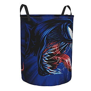 V-Enom Circular Hamper Dirty Clothes Handles Basket For Storage Organizer Storage Bin,Kids Room,Home Organizer,Nursery Storage,Baby Hamper,Durable With Printing