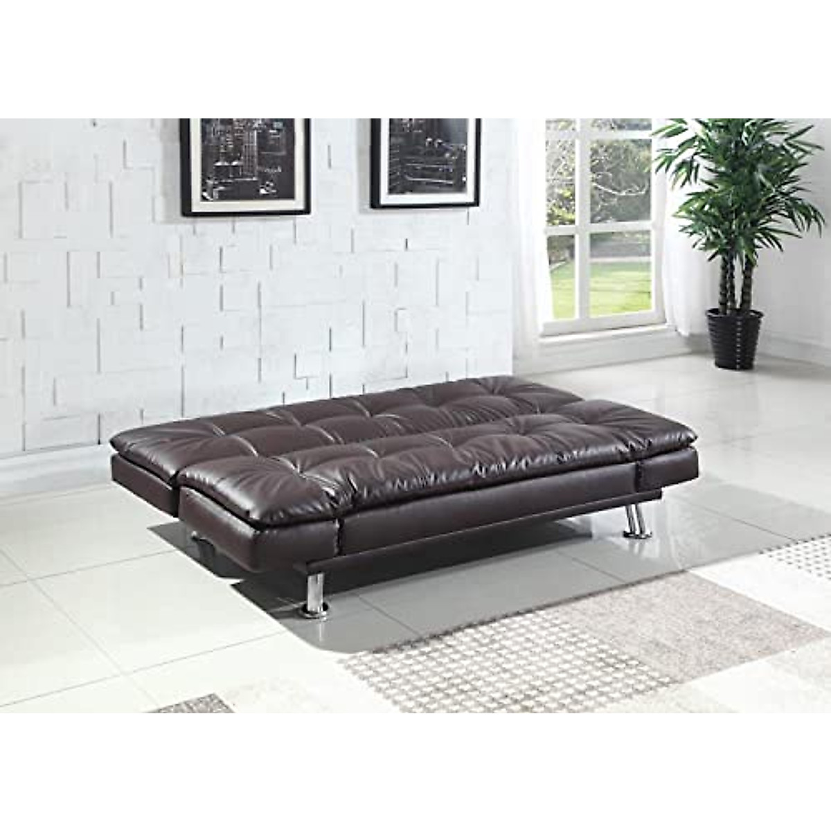 Coaster Home Furnishings Dilleston Sofa Bed in Futon Style Brown