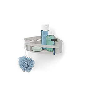 Umbra Flex with Patented Gel-Lock Technology Suction Cup, Corner Bin, Grey