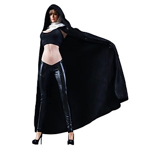 HiPlay 1/6 Scale Female Figure Doll Clothes, Cloak+Mask+Necklace+Top+Pants+Shoes Costume Full Set for 12 inch Female Action Figure Phicen/TBLeague CM167(B)