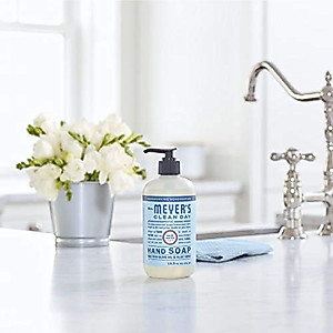 MRS. MEYER'S CLEAN DAY Hand Soap, Made with Essential Oils, Biodegradable Formula, Rain Water, 12.5 fl. oz - Pack of 6