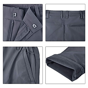 CAMELSPORTS Women Winter Outdoor Pants Waterproof Fleece Lined Warm Ski Snowboard Pants for Hiking Work Cycling Camping Gray