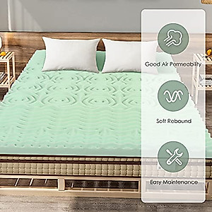 Giantex 3 Inch Mattress Topper, Mattress Pad for All-Night Comfy, 5-Zone Bed Topper, Pressure Relief Mattress, Dorm Foam Topper (King)