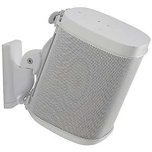 Sanus Wireless Speaker Wall Mount Sonos ONE, ONE SL, PLAY:1, & PLAY:3 - Tool Free Tilt & Swivel Adjustments for Best Audio - Single (White) - WSWM21-W1