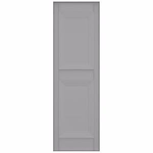 Ekena Millwork Lifetime Vinyl LP2S12X05500PG Standard Two Equal Panel Vinyls, Raised Panel Vinyl Shutters, w/Installation Shutter-Lok's & Matching Screws (Per Pair), 12"W x 55"H, Paintable