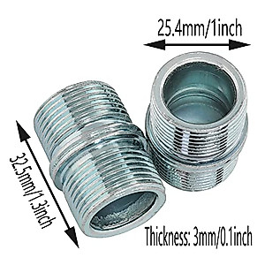 ZZLZX 8PCS Metal Rack Connector 25.4mm Diameter Connectors for Thick Wire Shelve Shelving Unit Double Head Shelf Support Nut Replacement Storage Shelves Part Metal Rack