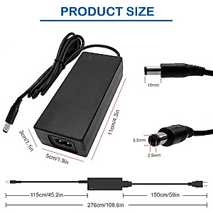 OPBYWE 12V 5A 60W Power Supply Adapter AC DC Converter 100V~240V to 12 Volt 5 Amp Transformer 5.5x2.1mm Plug for Christmas Tree LED Light Strips CCTV Security System LCD Monitor