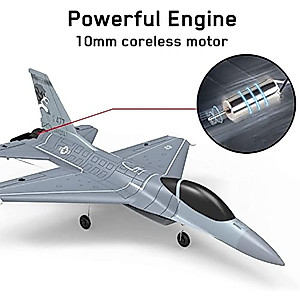 VOLANTEXRC 4CH RC Plane 2.4GHz RC Jet F-16 Fighting Falcon RC Airplane Fighter Ready to Fly with Xpilot Stabilizer System, One Key Aerobatic Perfect for Adults (761-10)