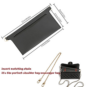 Lckaey Bag accessories kit wallet chain insert-Emily wallet for Sarah bag Crossbody inner bag 3015-black