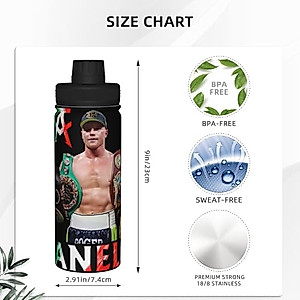 Eevikion Canelo of Alvarez Stainless Steel Insulated Tumbler Sports Water Bottle Hot and Cold Travel Cup 18oz