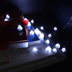 Neo LOONS® 100pcs/lot 100 X White Round Led Flash Ball Lamp Balloon Light Long Standby time for Paper Lantern Balloon Light Party Wedding Decoration