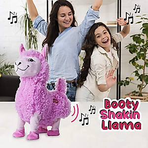 Booty Shakin Llama Plush - Battery-Powered Dancing Stuffed Animal Pets Alive - Little Live Pets Twerking Toys - Fur Real Pink Llama Toys for Toddlers - Toy Friends