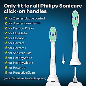 Toptheway Toothbrush Replacement Heads Compatible with Philips Sonicare ProtectiveClean DiamondClean C2 C1 G2 W 4100 5100 HX9023 Plaque Control, 10 Pack