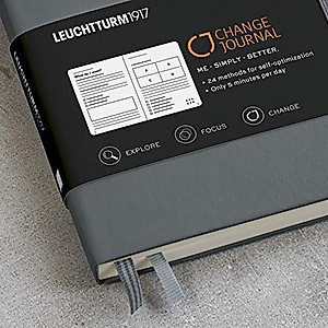 LEUCHTTURM1917 - Change Journal - Notebook Guide with 24 Methods to Help You Improve Your Productivity - 294 pages, (Anthracite)
