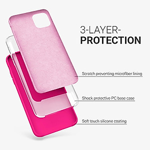 kwmobile Case Compatible with Apple iPhone 11 Pro Max Case - TPU Silicone Phone Cover with Soft Finish - Neon Pink