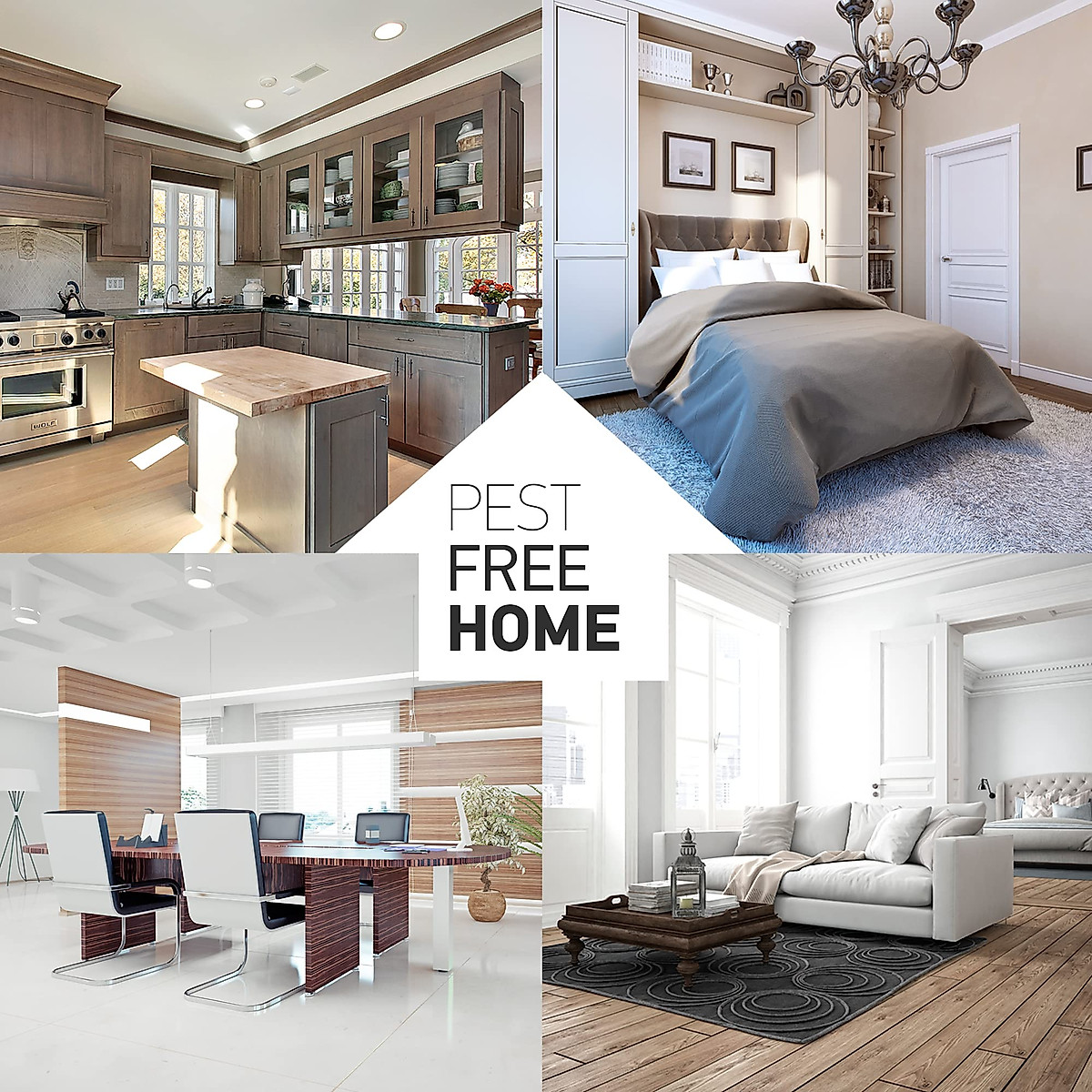 BRISON [1-Pack] Ultrasonic Pest Repeller Plug-in Control Electronic Insect Repellent Gets Rid Mosquito Bed Bugs Roach Spiders Fleas Mice Ants Fruit Fly