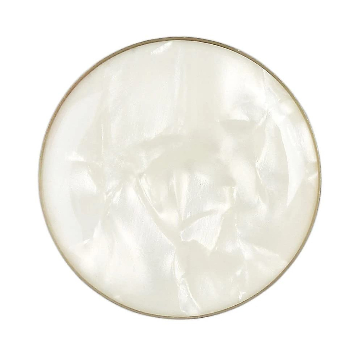 KUBOOZ White Sea Shell Opal Stainless Steel Screw Ear Piercings Body Jewelry Plugs Tunnels Gauges 2g (6mm) to 1 inch