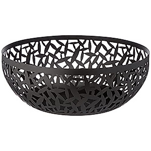 Alessi MSA04/29 B "CACTUS!" Fruit Holder in Steel Coloured With Epoxy Resin, Black