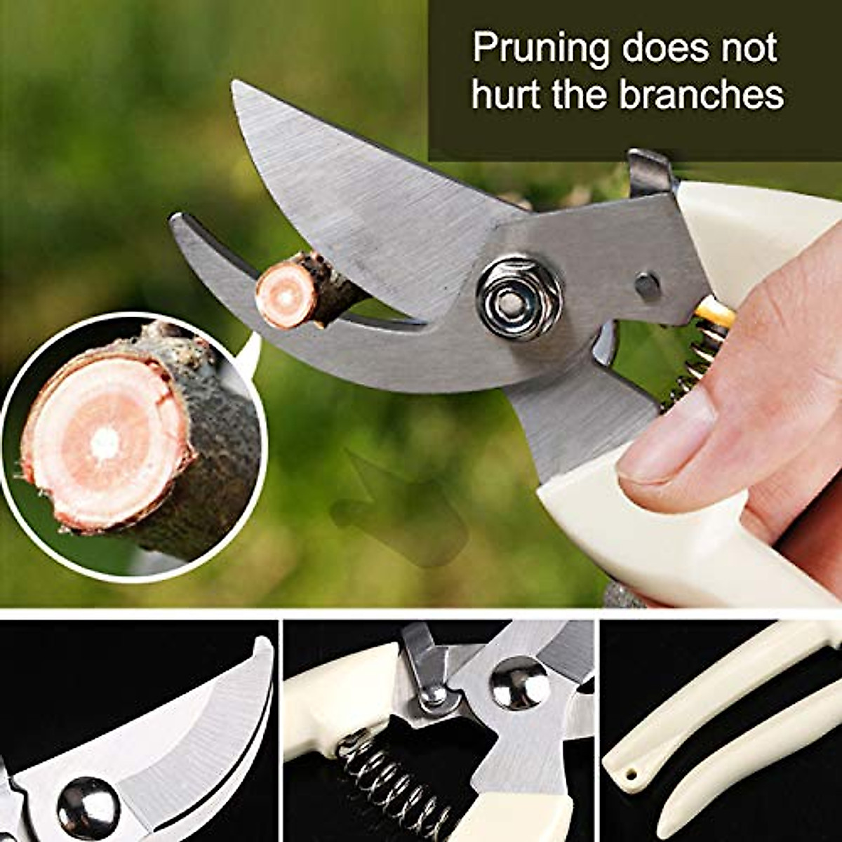 2PC Stainless Steel Pruning and Cutting Multifunctional Horticultural Scissors Orchard Flower Branch Picking Tree Pruning and Garden Branch Cutting Tool
