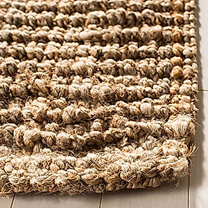SAFAVIEH Natural Fiber Collection 2' x 4' Natural NF447A Handmade Chunky Textured Premium Jute 0.75-inch Thick Accent Rug