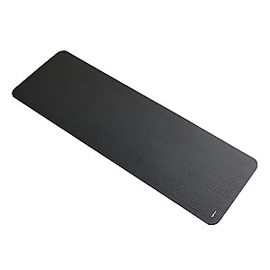 Amazon Basics Extra Thick Exercise Yoga Gym Floor Mat with Carrying Strap, 74 x 24 x .5 Inches, Black