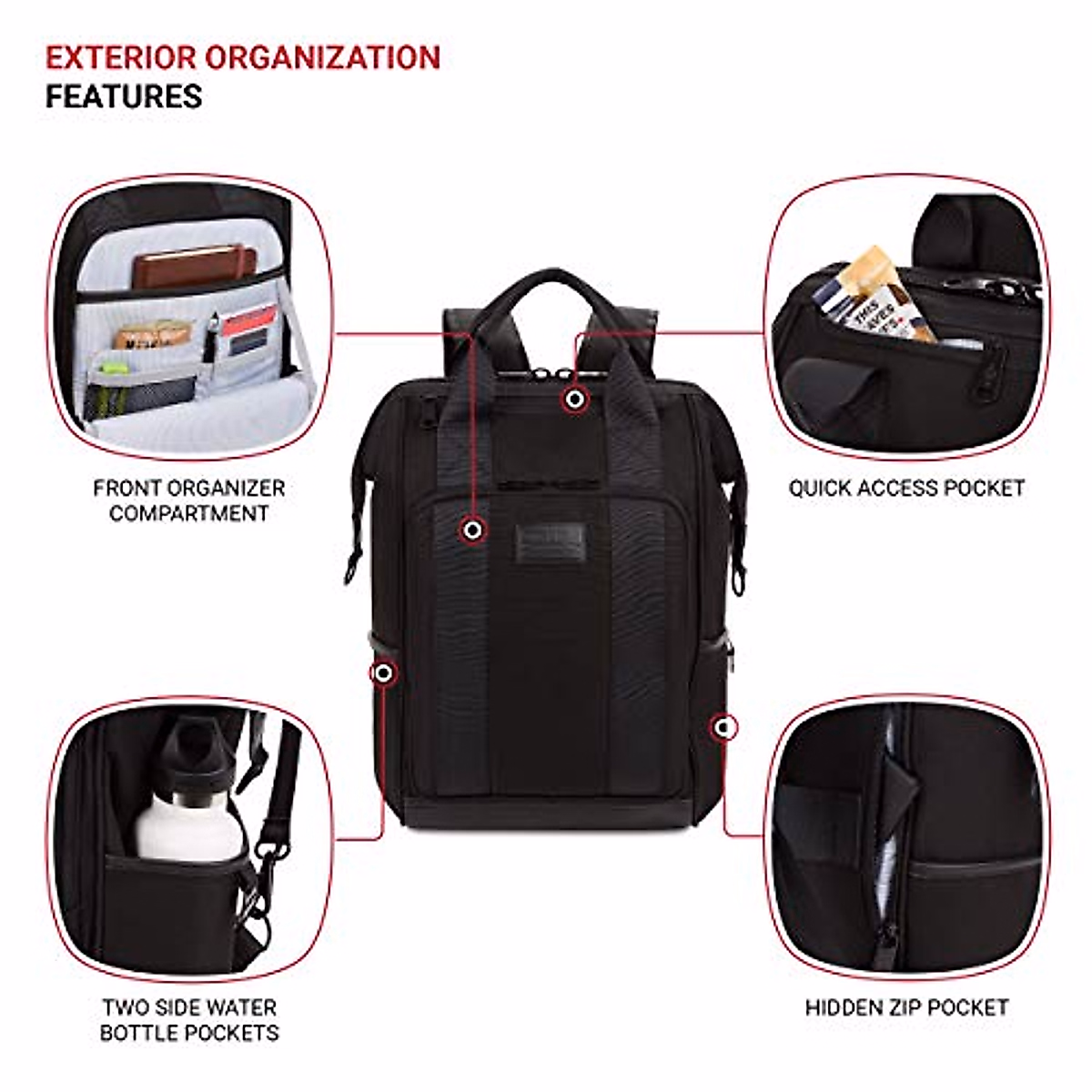 SwissGear 3577 Laptop Backpack, Black, 16-Inch