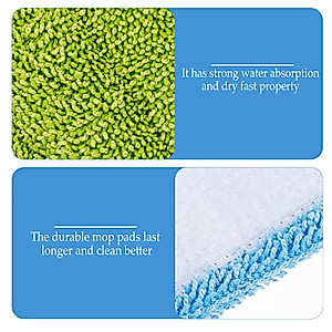 Baluue 4pcs Mop Pad Wet Mopping Cloth Steam Mops Microfiber Mop Refill Spray Mop Replacement Head Steammop Mops Flat Replacement Heads Reusable Fiber Floor Handle The Head