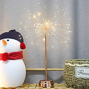 TQNSSM Remote Control LED Copper Wire Fireworks Lights for Home Outdoor Garden Courtyard Wedding Decoration(Warm White)
