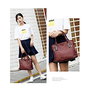 Women's Handbag Tote Bag Large Capacity Women's Shoulder Bag Crossbody Bag (Brown)