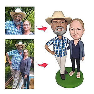 Mydedor Custom Bobble-Heads Couple Figurine Customized Doll Birthday Gifts for Men Bobble Head Figures Handmade Personalized Wedding for Bestfriend Husband Wife
