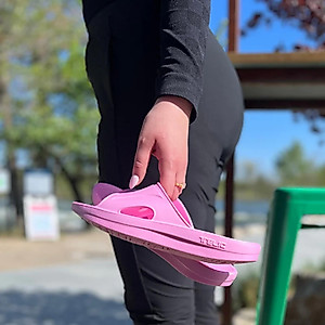 TELIC Unisex Recharge Slides, Pink Pearl, 8 Women/7 Men