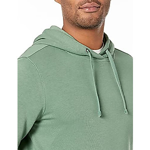 Amazon Essentials Men's Lightweight Long-Sleeve French Terry Hooded Sweatshirt (Available in Big & Tall), Sage Green, Large