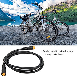 87cm Electric Bike Thumb Throttle Cable,Waterproof Female to Male 3 Pin Extension Cable E-Bike Accessory