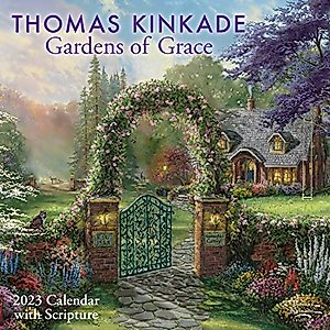 Thomas Kinkade Gardens of Grace with Scripture 2023 Wall Calendar