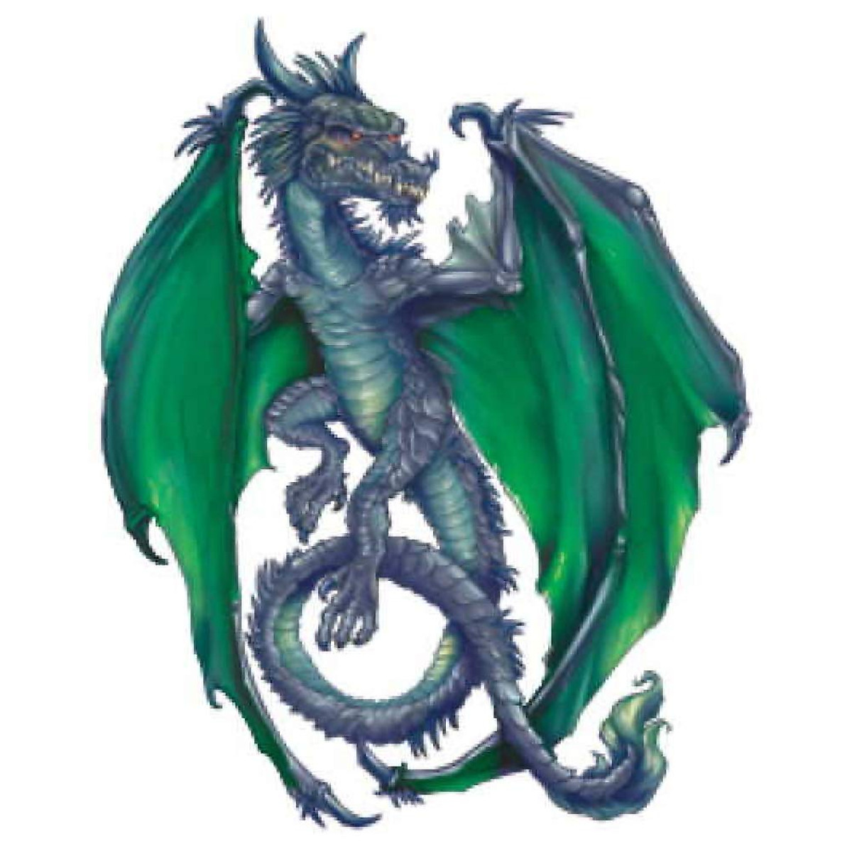 Fantasy Dragons Temporary Tattoos, Set of 10 Colorful Dragon Tattoos