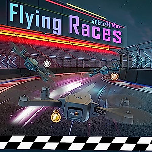 Brushless Motor Drones with 2 Cameras 40KM/h MAX Wind Resistance Class 4 for Adults 5GHz WIFI FPV Drone with HD Camera RC Quadcopter for Beginners 2 Batteries 30 Minutes idea16 UAV