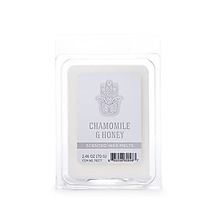 Colonial Candle Chamomile & Honey Scented Wax Melt, Wellness Collection, Soy-Based White Wax Blend, 6 Cube