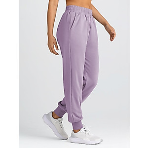 Yovela Sweatpants Women Baggy High Waisted Sweat Pants Fall Clothes Casual Joggers Y2k Aesthetic 2025 Winter Spring Fashion Trendy Warm Outfits Cute Comfy Tall Trousers with Pockets Purple L