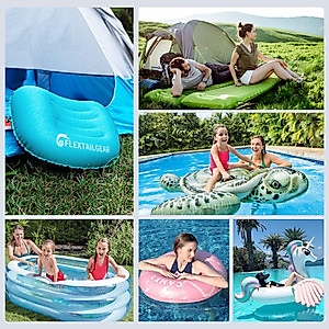 FLEXTAILGEAR Tiny Pump Portable Air Pump Ultra-Mini Air Pump with 1300mAh Battery USB Rechargeable to Inflate Deflate for Pool Floats Air Bed Air Mattress Swimming Ring Vacuum Storage Bags (Grey)