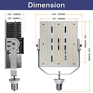 OPENLUX LED Shoebox Retrofit Kit 300W 43500LM E39 Mogul Base ETL DLC Listed 5000K LED Retrofit Light for Parking Lot Lights Tennis Court LED Module AC100-277V