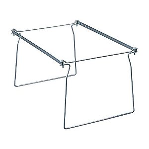 Smead Steel Hanging File Folder Frame, Legal Size, Gray, Adjustable Length 23" to 27", 2 per Pack (64873)
