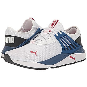 PUMA Mens Pacer Future Sneaker, PUMA Mens White-Clyde Royal-for All Time Red, 9