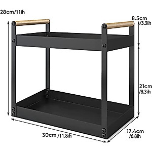 Lvssci 2 Tier Bathroom Countertop Organizers and Storage Shelves, Under Sink Organizer, Countertop Holder, Standing Rack,Spice Rack, Cosmetic Organizer Holder for Home Room Décor