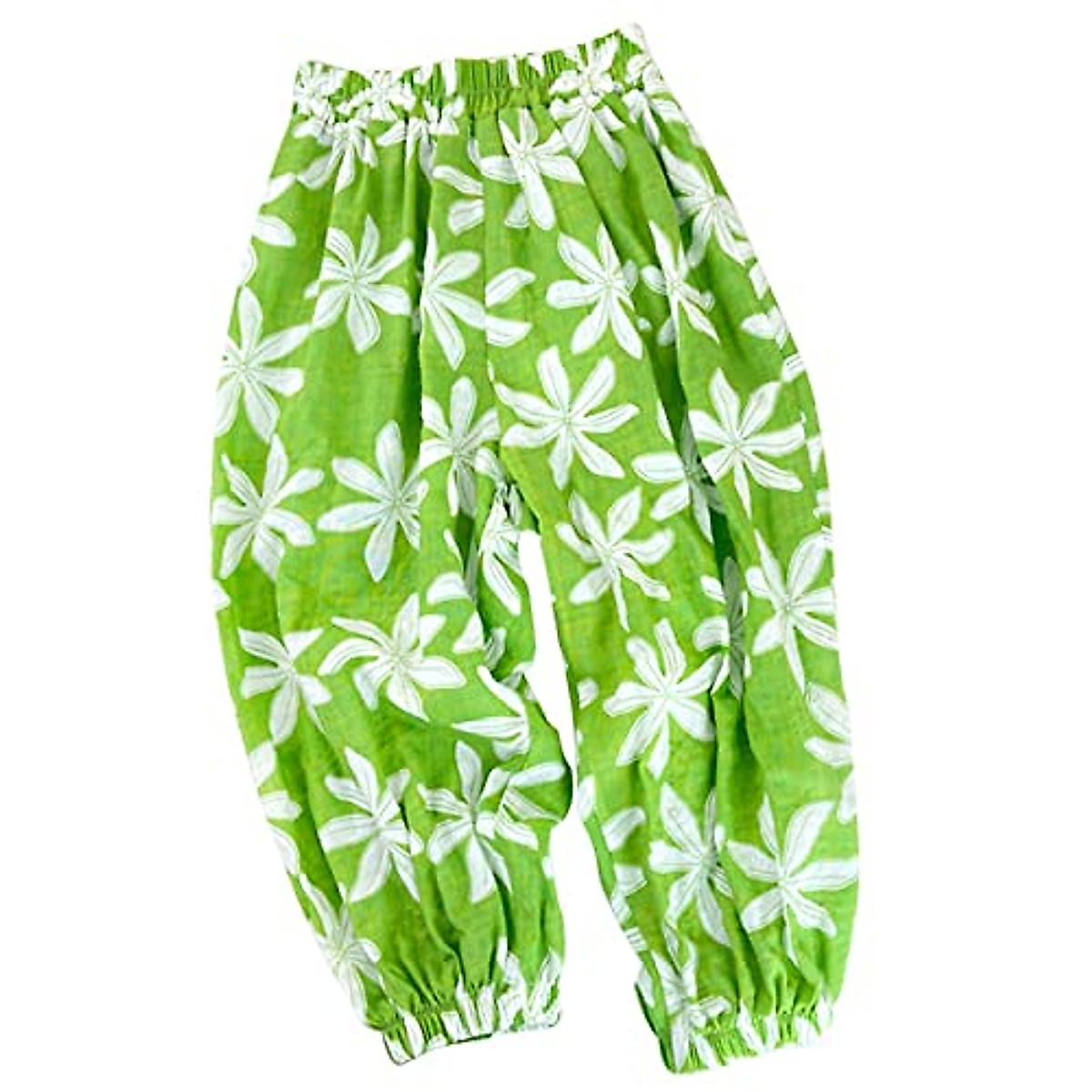 AwarFy Toddler Kids Baby Girls Boys Cotton Polka Dots Linen Elastic Basic Long Pants Bloomers Casual (Coffee #2, 5-6 Years)