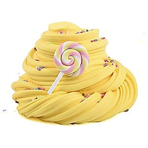 Lollypop Butter Slime, Yellow Scented Slime, Stress Relief Toy for Girls and Boys, for Kids Education, Party Favor, Super Soft and Non-Sticky(7oz 200ML)