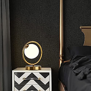 39.4 Ft x 17.7'' Crocodile Wallpaper Lavish Black Matte Crocodile Textured Wallpaper Self Removable for Home Decoration Renovation [ Paste The Wall Product ]