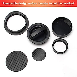 Luxiv 3 in 1 Burger Press, Hamburger Patty Maker Stuffed Burgers Press with 100p Burger Paper for BBQ Non-Stick Sliders Beef Burger Press (Black)