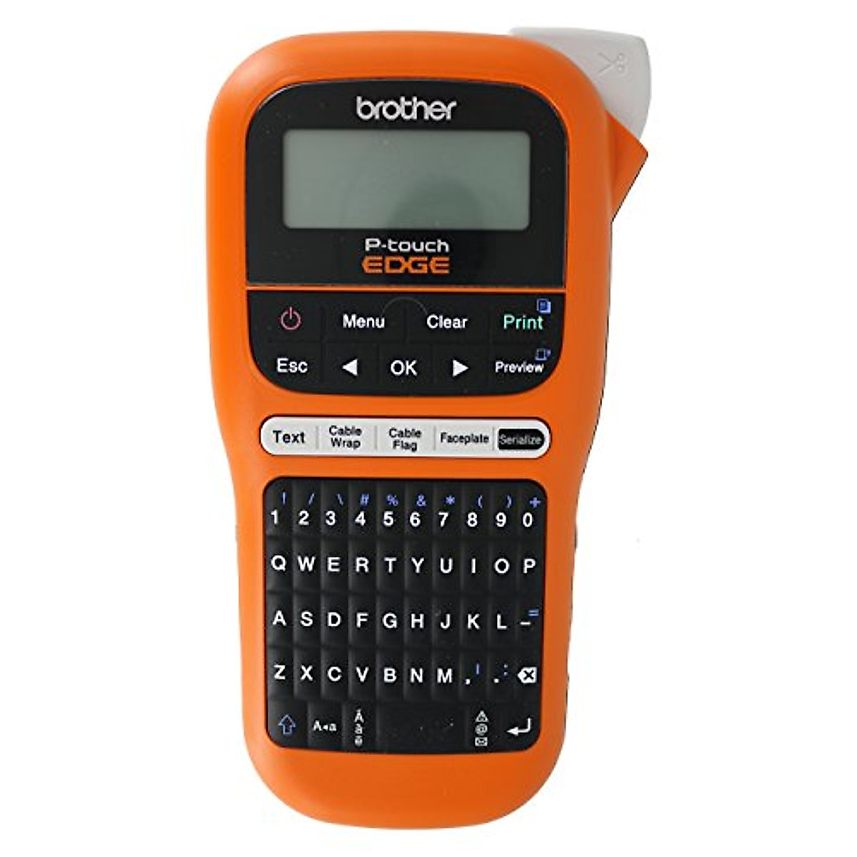 Brother PT-E105 P-Touch Edge Handheld Industrial Label Maker with Interactive Menu and Automatic Lamination (AAA Batteries Not Included)