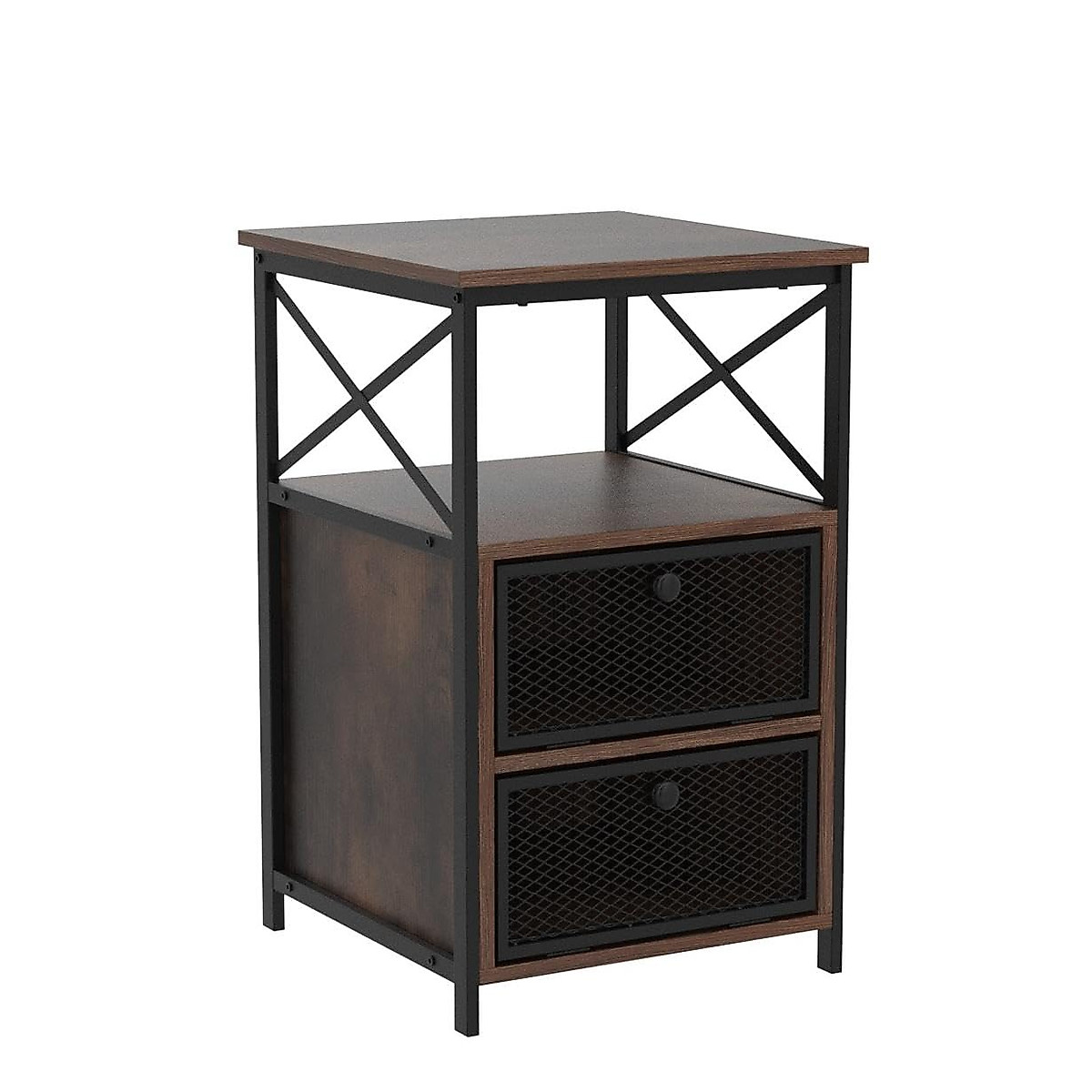 VECELO Nightstand Set of 2 with Drawer, Modern Night Stand for Bedroom, End Side Table for Living Room,Bedroom,Office, Easy Assembly