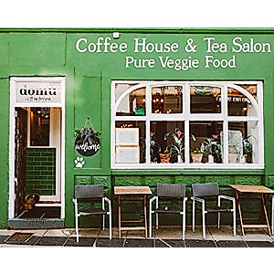 POETIC WREATH Welcome Sign Welcome Front Door Round Wood Sign Hanging Welcome Sign for Farmhouse porch Spring Welcome Sign Front Door Decoration （Blackboard welcome）